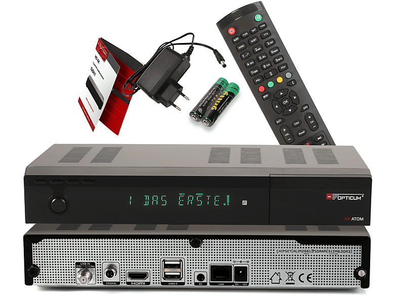RED OPTICUM AX Atom 4K UHD digitaler Satellitenreceiver mit PVR ...