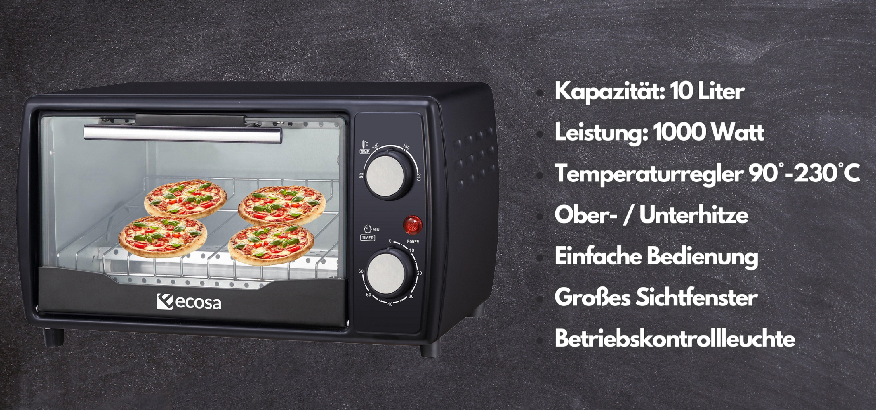 ECOSA EO-500 Mini Backofen | MediaMarkt