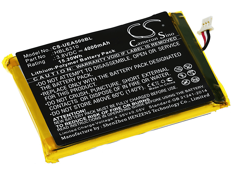 POWERY Akku für Unitech Typ HBL6310 Li-Polymer Akku, 3.8 Volt, 3650mAh ...