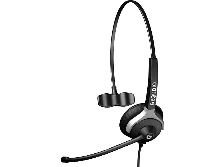 GEQUDIO Headset 1-Ohr für Unify mit Kabel, On-ear Headset Schwarz | SATURN