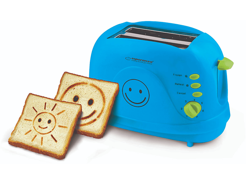 ESPERANZA SMILEY Toaster Blau (750 Watt, Schlitze: 2) | MediaMarkt