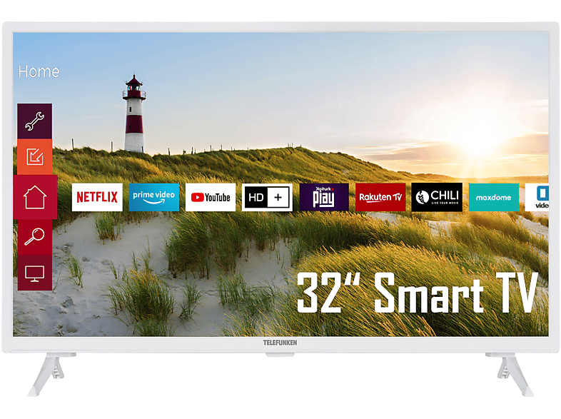 TELEFUNKEN XH32K550-W LED TV (Flat, 32 Zoll / 80 cm, HD-ready, SMART TV ...