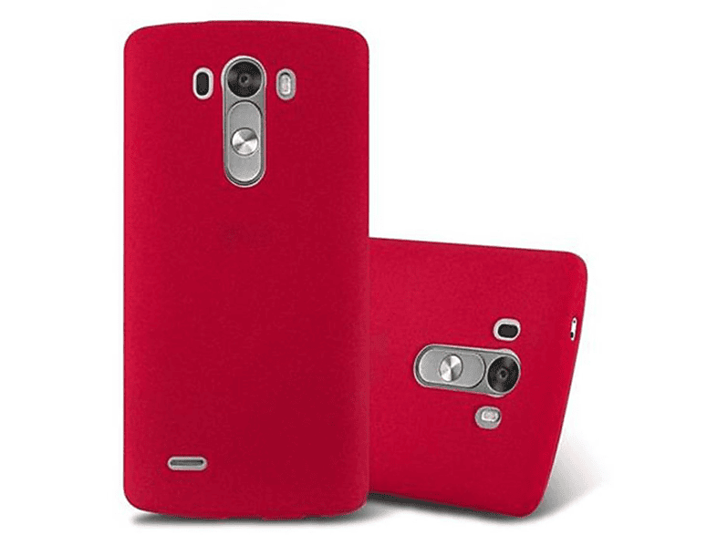 Funda - CADORABO Funda protectora de silicona, Compatible con LG G3, FROST ROJO | MediaMarkt