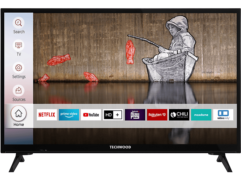 TECHWOOD H24T60F LED TV (Flat, 24 Zoll / 60 cm, HD-ready, SMART TV ...
