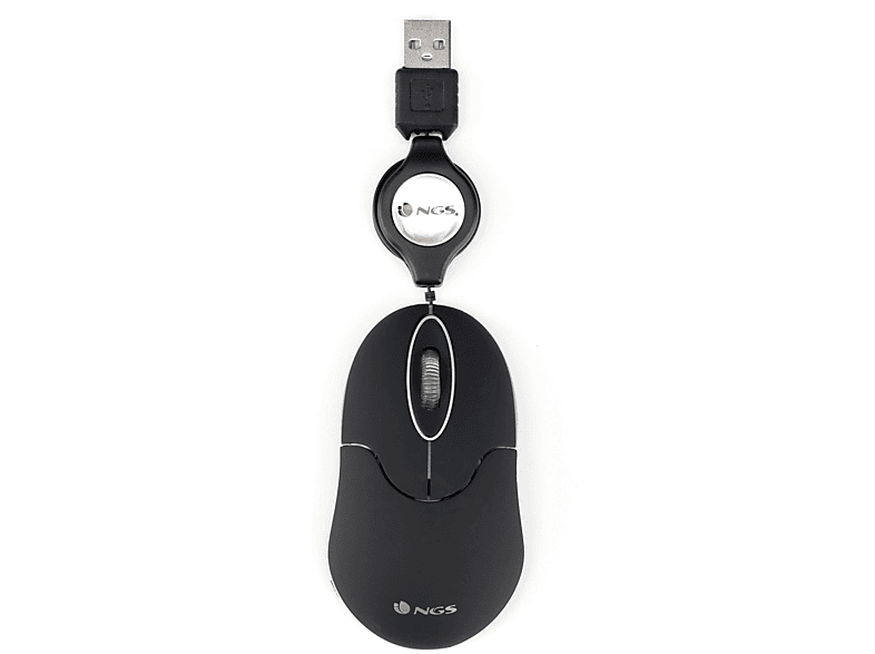 Ratón con Cable | NGS SINBLACK, Cable, 1000 ppp, Negro | MediaMarkt