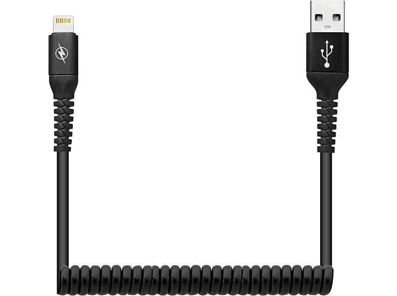 Cables - Cable 8 Pin helicoidal reforzado negro NUEBOO, 300 | MediaMarkt