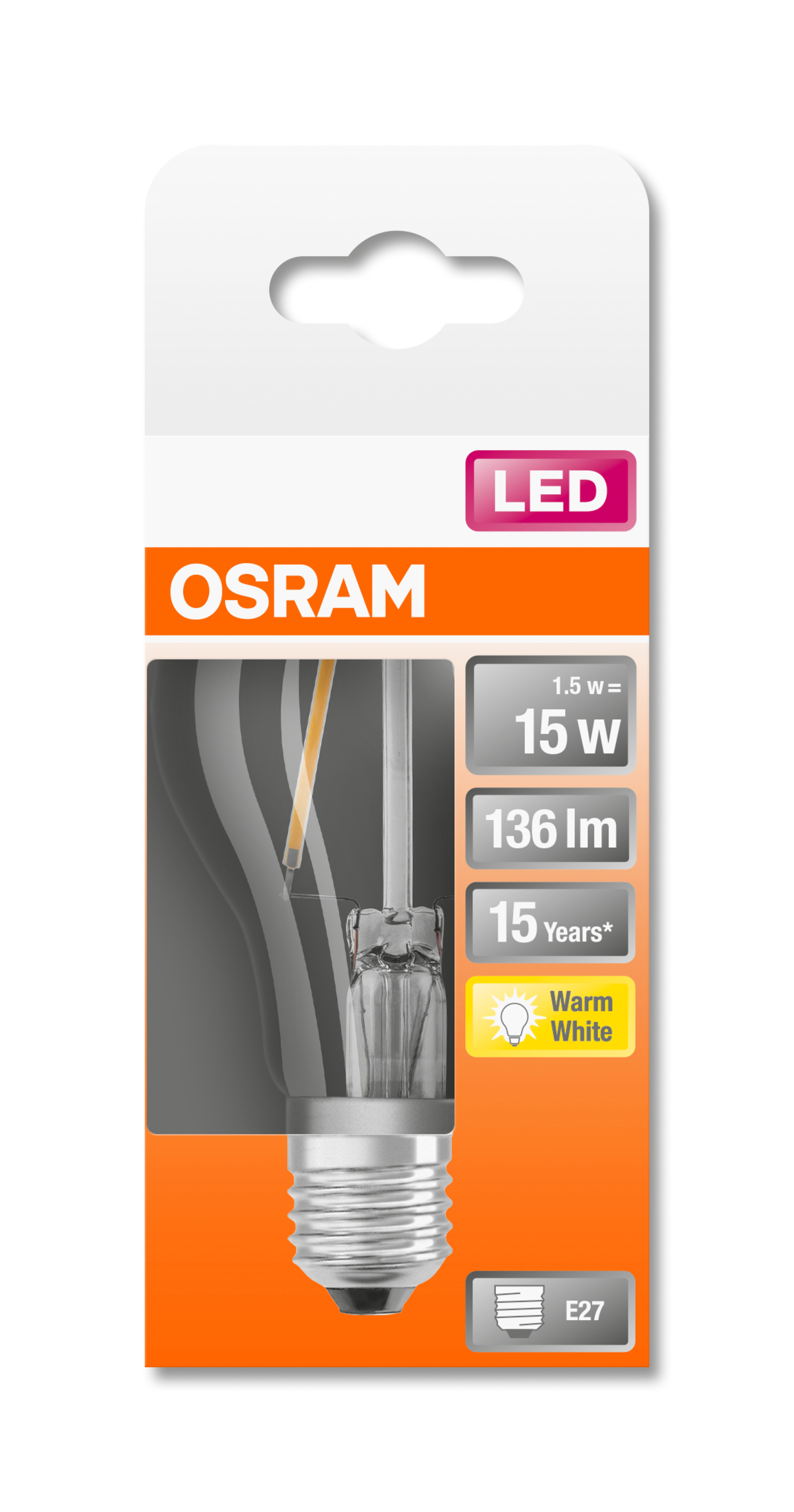 OSRAM LED Retrofit CLASSIC A LED Lampe Warmweiß 136 lumen | SATURN