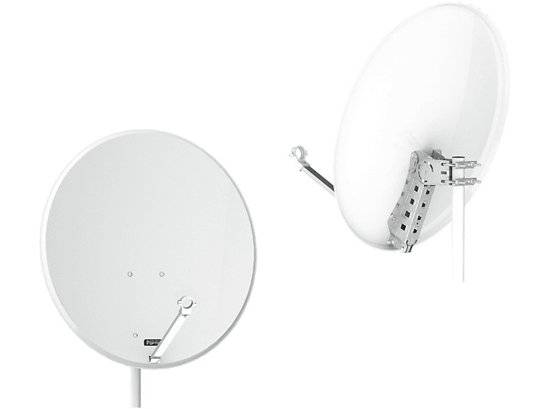 RED OPTICUM X80 Stahl | lichtgrau Satellitenantenne | SATURN