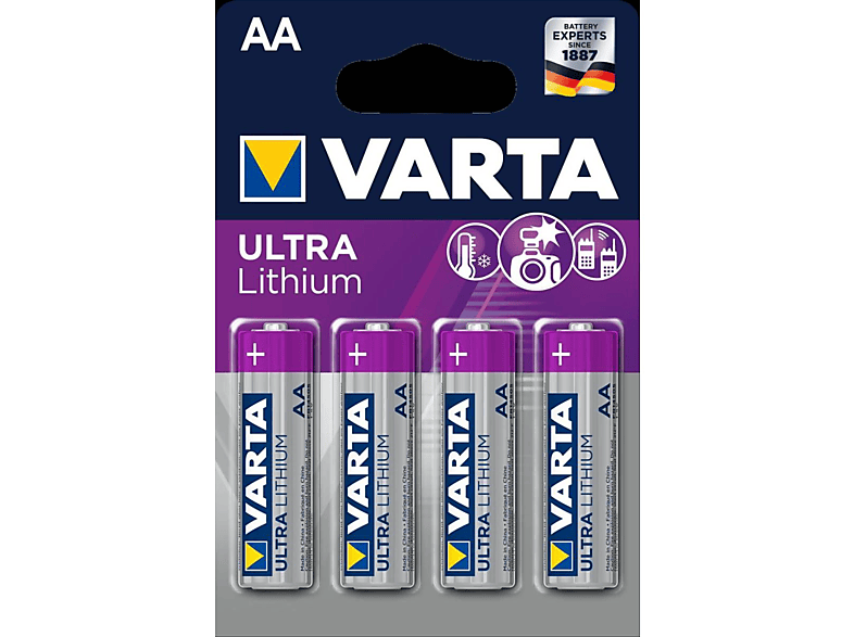 VARTA Ultra Lithium L91 Mignon AA Batterie (4er Blister) Lithium ...
