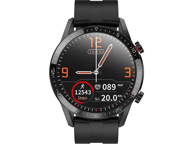 Reloj Inteligente ATOM-Negro (Gel de sílice negro) | INNJOO Reloj ...