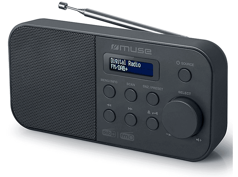 MUSE M-109 DB Radio DAB+/FM 1 GB, DAB+/FM RDS, DAB+, schwarz | MediaMarkt