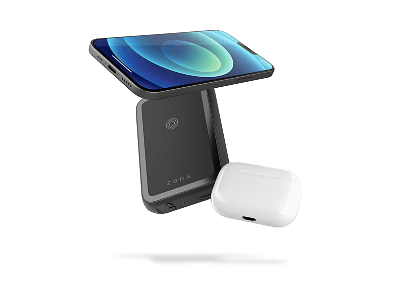 ZENS MagSafe Powerbank Kabellose Powerbank Apple, 4.000 mAh, Schwarz ...