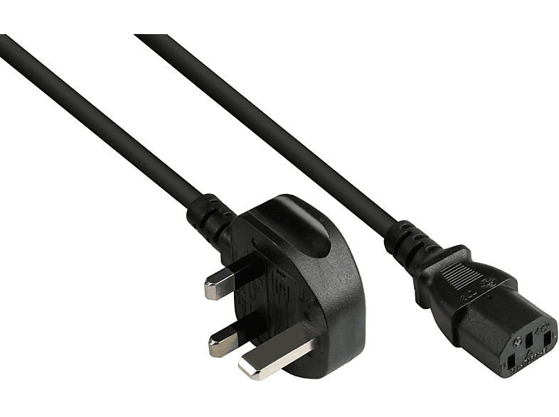 GOOD CONNECTIONS England/UK Netz-Stecker Typ G (BS 1363) an C13 (gerade ...