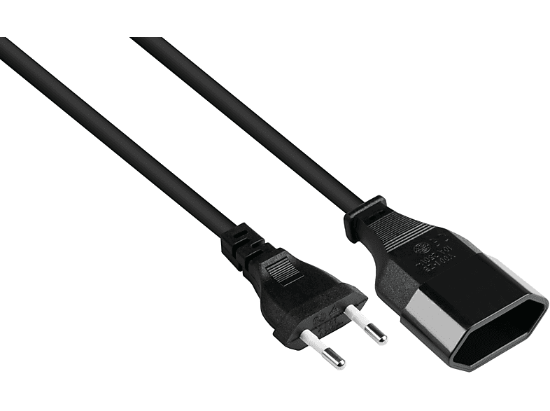 KABELMEISTER Euro-Stecker Typ C (gerade) an Euro-Buchse (gerade ...