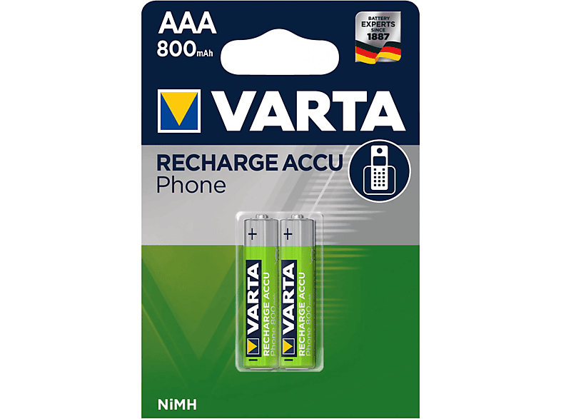 Pilas recargables | VARTA Varta Micro AAA Batería para Teléfonos DECT ...