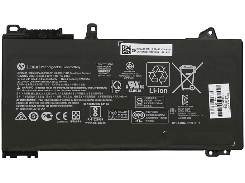 HP L32656-005 Original Li-Polymer Akku, 11.55 Volt, 3750 mAh | MediaMarkt