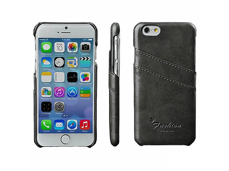 CASEONLINE Retro, Backcover, Apple, iPhone 6 Plus, Dunkelgrau | MediaMarkt