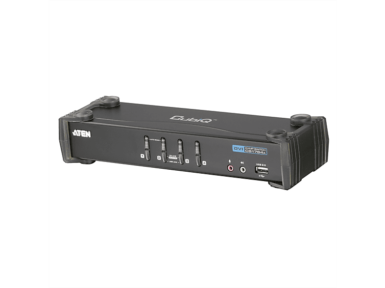 ATEN CS1764A KVM Switch DVI, USB, Audio, USB-Hub, 4 Ports KVM-Switch ...