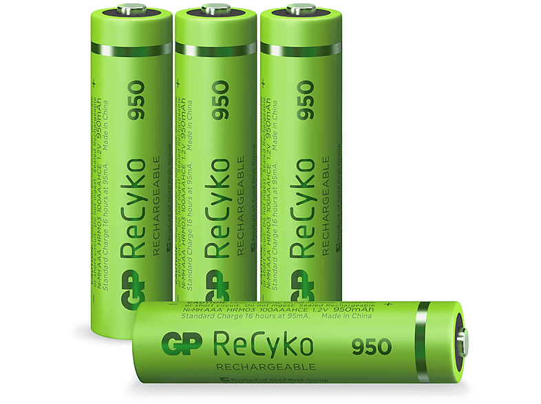 GP BATTERIES AAA Akku NiMH 950 mAh ReCyko 1,2V 4 Stück NiMH | Nickel ...