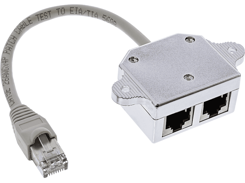 INLINE Cat.5e / ISDN T-Adapter RJ45 Stecker an 2x RJ45 Buchse Adapter ...