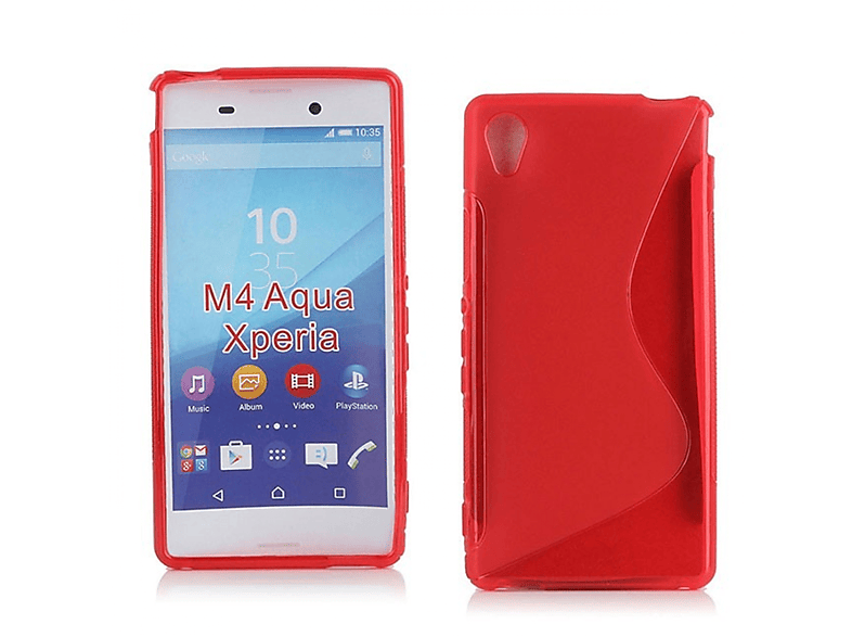 CASEONLINE S-Line - Rot, Backcover, Sony, Xperia M4 Aqua, Multicolor ...