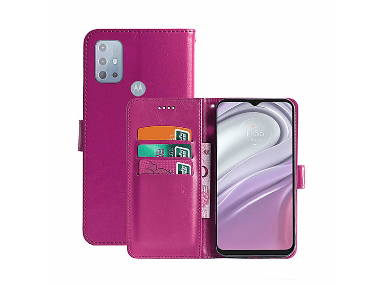 CASEONLINE 3-karten, Bookcover, Motorola, moto G20, Pink | MediaMarkt