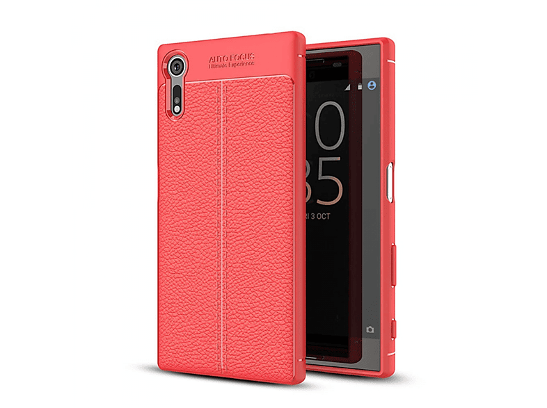 CASEONLINE Ledermuster - Rot, Backcover, Sony, Xperia XZ, Multicolor ...