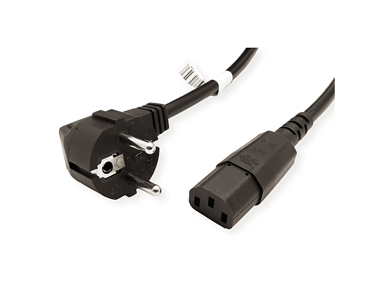 BACHMANN Netzkabel, gerade IEC-Buchse, Stromkabel, 0,75 Meter | MediaMarkt