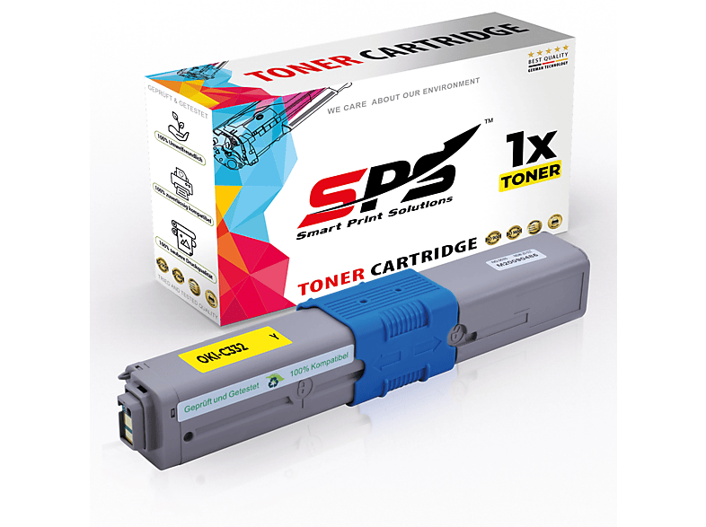 SPS BN61 1x Toner C332 46508709 Gelb kompatibel für OKI C332DN Gelb ...