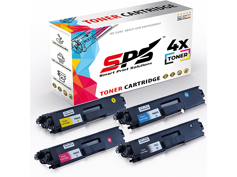 SPS BE84 4x Toners TN-423BK TN-423C TN-423Y TN-423M kompatibel für ...