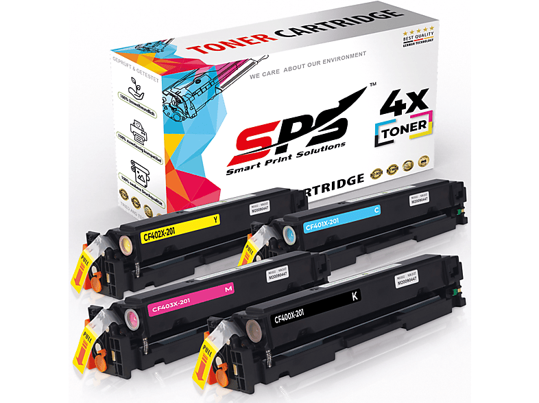 SPS BH27 4x Toners CF400X CF401X-CF403X kompatibel für HP Color ...