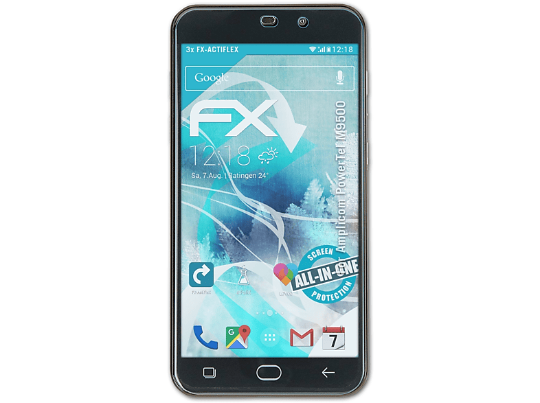 ATFOLIX 3x FX-ActiFleX Displayschutz (für Amplicom PowerTel M9500 ...