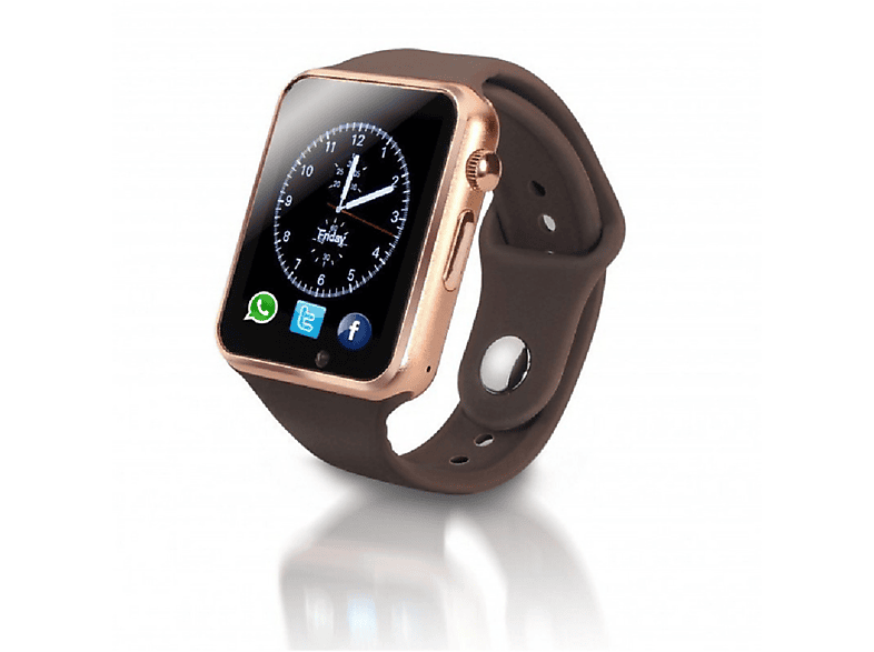 Smartwatch SW-720 Marron/Oro + MicroSD de 32GB - SMARTEK SW-720BRG-32GB ...