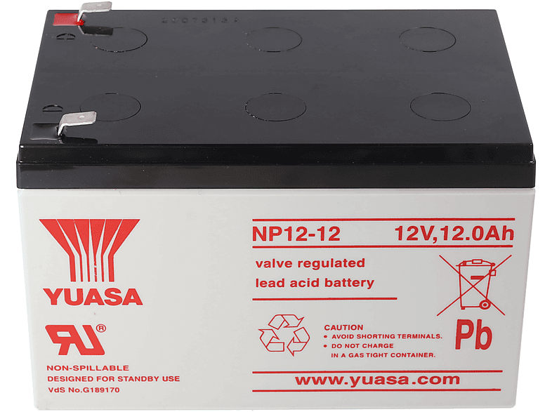 YUASA YUASA NP12-12 Akku Blei PB 12 Volt 12000mAh Pb - Blei Bleiakku ...