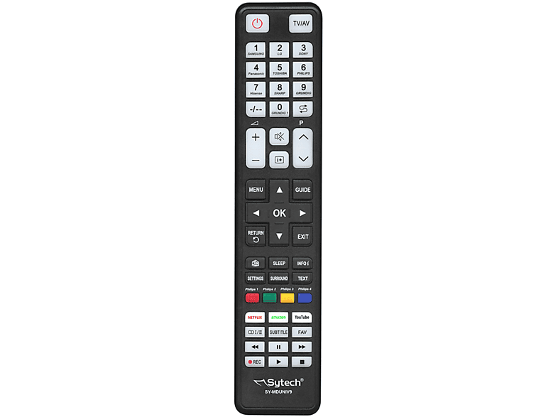 Mando a distancia para televisores Universal 9 en 1 | SYMDUNIV9 SYTECH ...