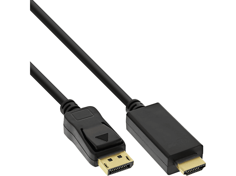 INLINE InLine® DisplayPort zu HDMI Konverter Kabel, 4K/60Hz, schwarz ...