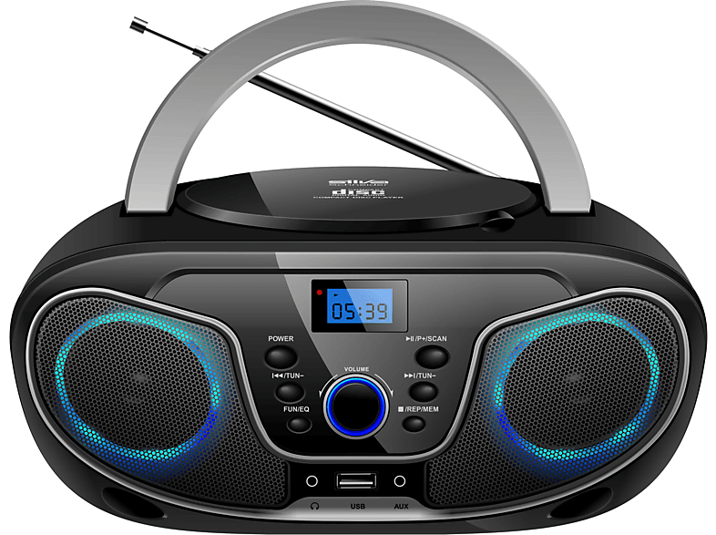 SILVA-SCHNEIDER MPC 19.4 Tragbarer CD-Player schwarz/silber | MediaMarkt