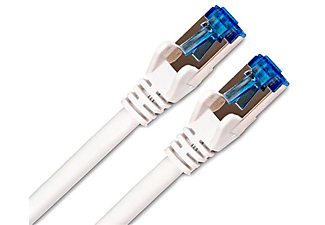 Cable - DCU DCU Cable de red RJ45 5m CAT 6A S/STP Blanco/Azul | MediaMarkt