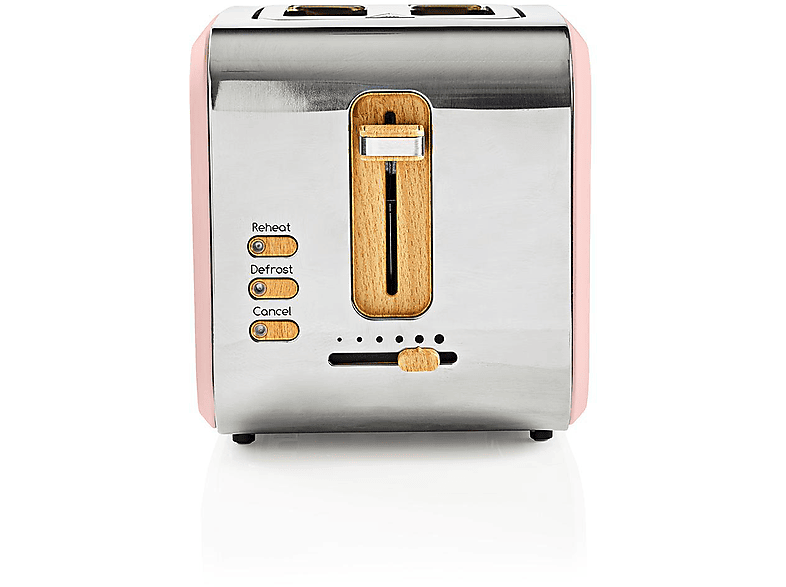 Tostadora | NEDIS KABT510EPK, 900 W, 2 ranuras, 2 rebanadas, 6 niveles ...