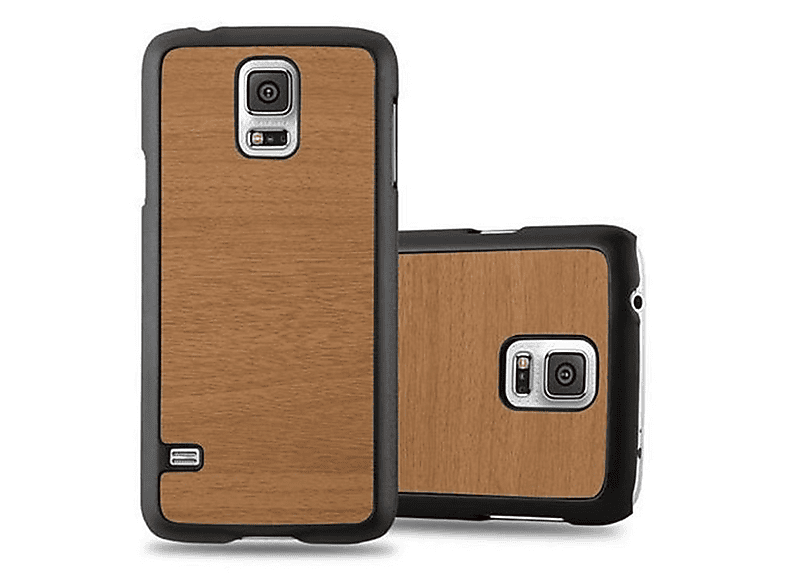 CADORABO Hülle Hard Case Woody Style, Backcover, Samsung, Galaxy S5 ...