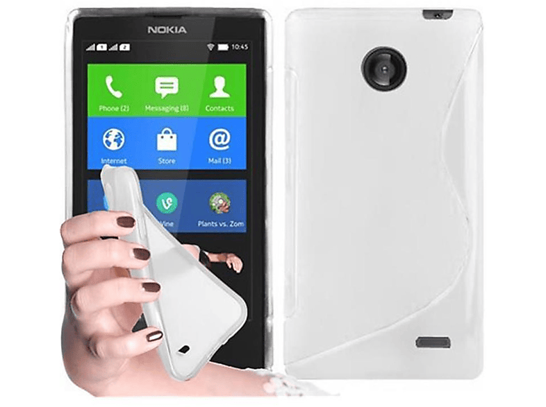 CADORABO TPU S-Line Handyhülle, Backcover, Nokia, X, MAGNESIUM WEIß ...