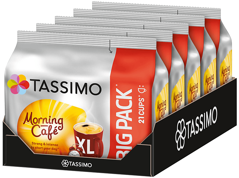 TASSIMO Morning Café XL Big Pack T Discs 5x21 Getränke Kaffeekapseln ...
