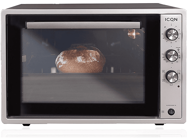 ICQN 60 Liter Minibackofen mit Umluft und Timer Funktion, 1800 W, 40 ...