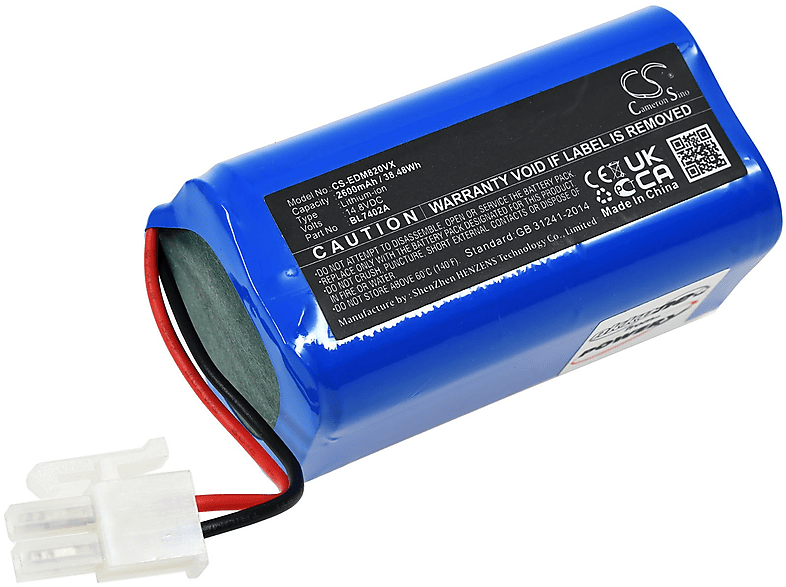 POWERY Akku für Ecovacs Typ UR18650ZT-4S1P-AAF Li-Ion Akku, 14.8 Volt ...