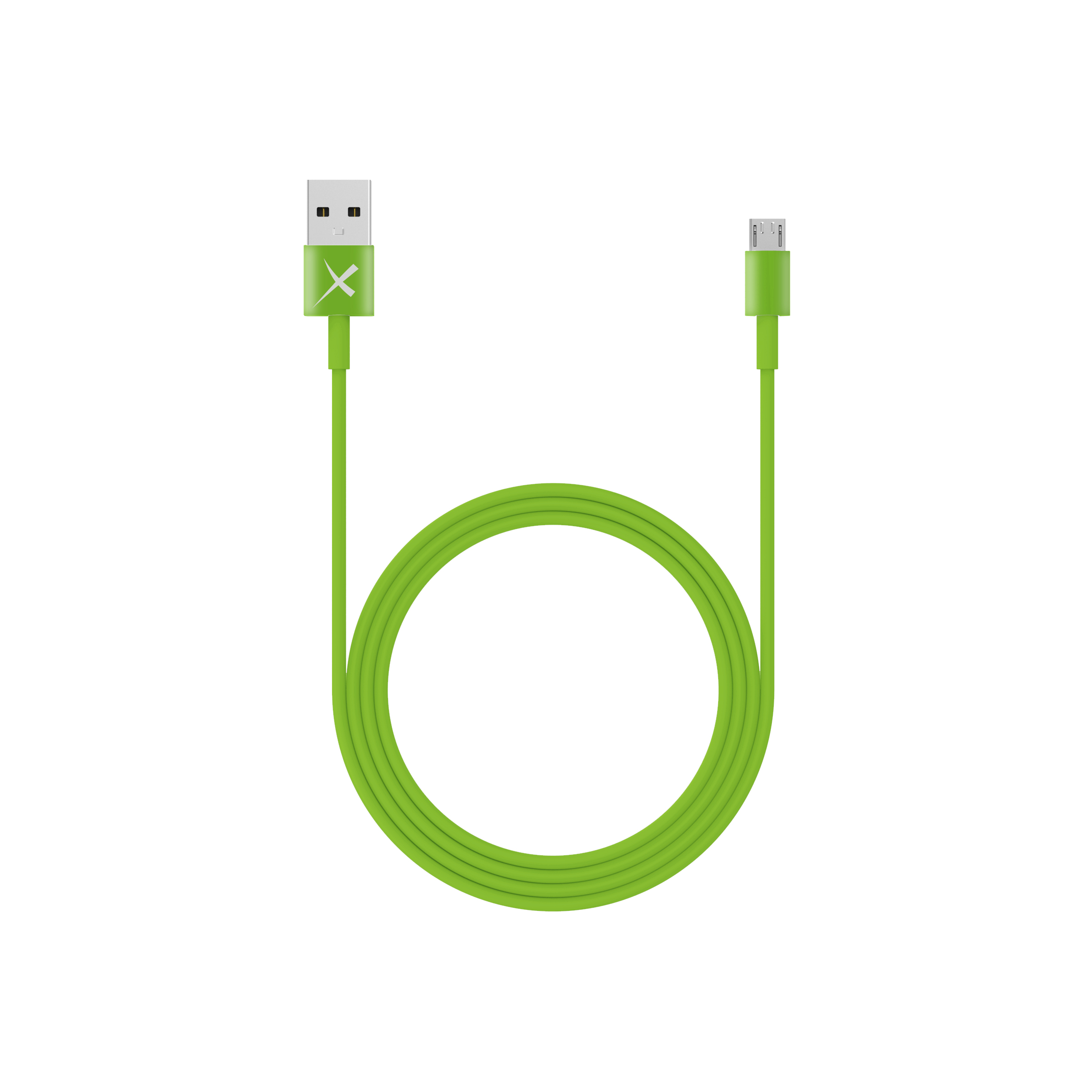 XLAYER Colour Line Ladekabel Micro-USB grün USB-Kabel | MediaMarkt