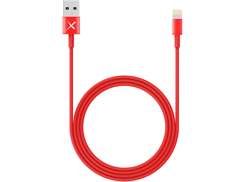 XLAYER Colour Line Ladekabel Lightning rot USB-Kabel | MediaMarkt