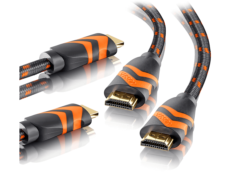 SEBSON HDMI Kabel 2m, 2er Set Highspeed mit Ethernet HDMI Kabel ...