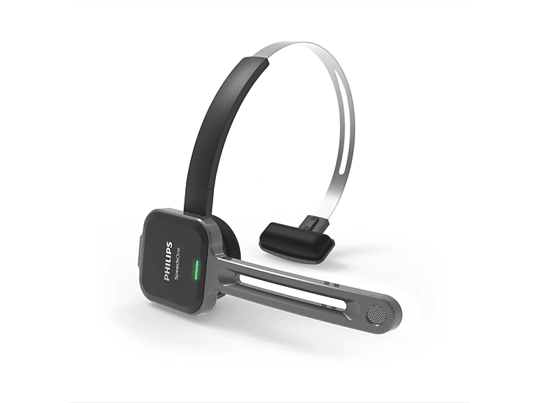 PHILIPS SpeechOne Wireless Dictation Headset Diktiergerät, Schwarz ...