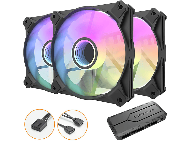 COFI 3er Pack INF8 120mm PC Lüfter, Schwarz | MediaMarkt