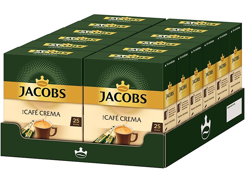 JACOBS Typ Cafe Crema 12 x 25 Getränke Sticks löslicher Kaffee (In ...